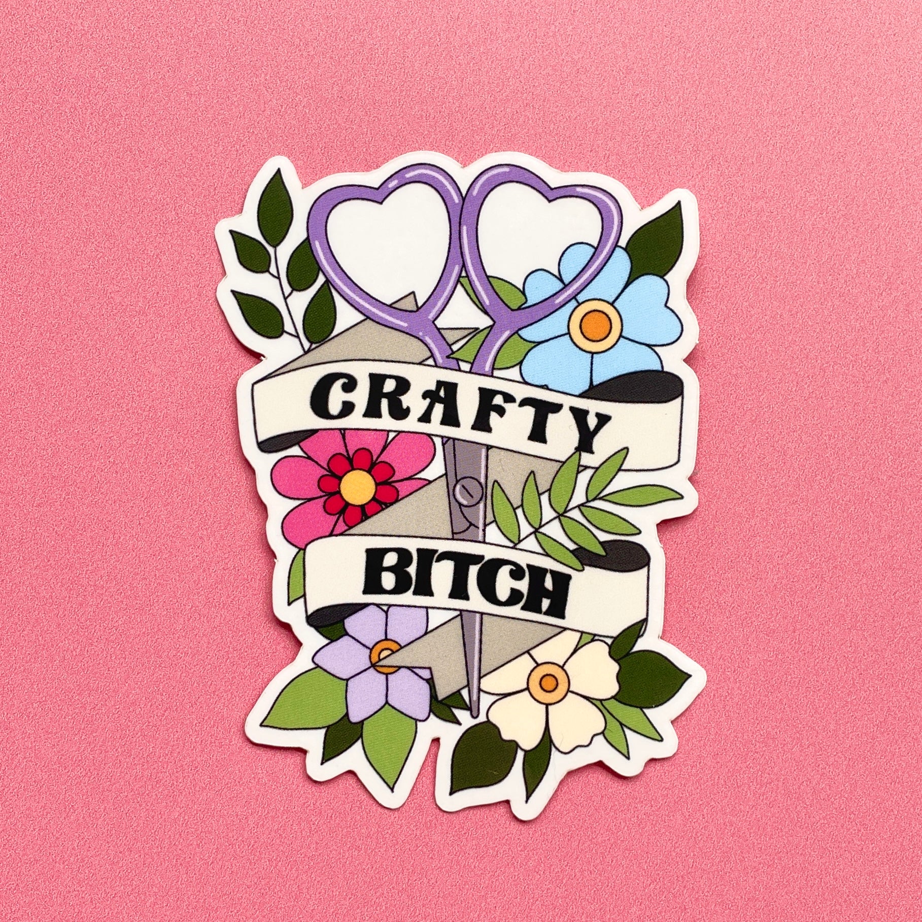 Crafty Bitch | Vinyl Sticker – Wimperis Embroidery