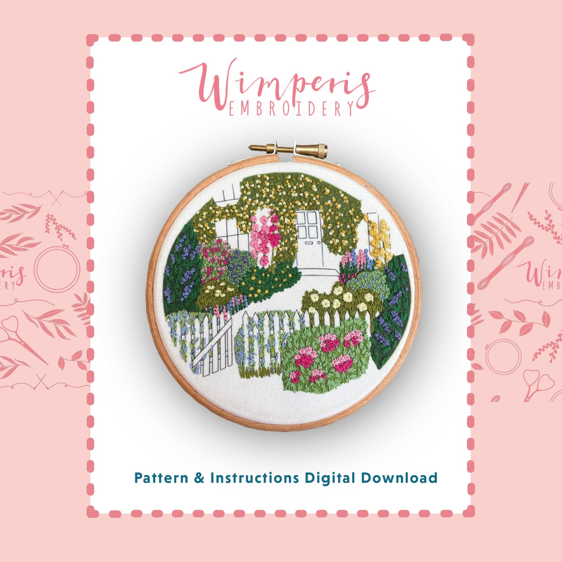 Country Garden PDF Pattern / Digital Download – Wimperis Embroidery